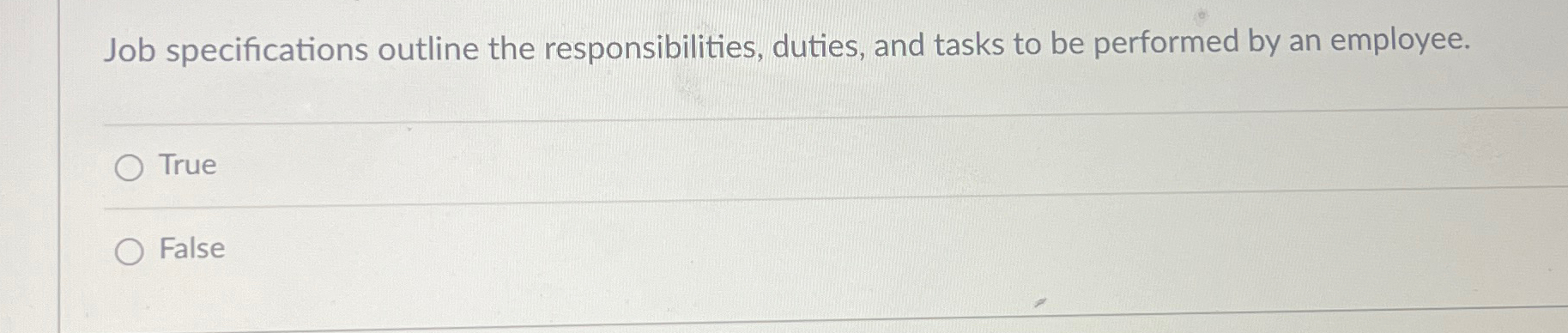 Solved Job specifications outline the responsibilities, | Chegg.com