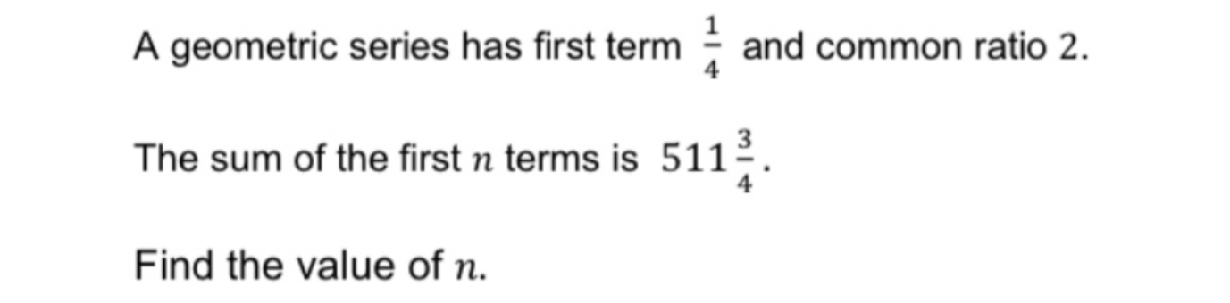 Solved A geometric series has first term 14 ﻿and common | Chegg.com