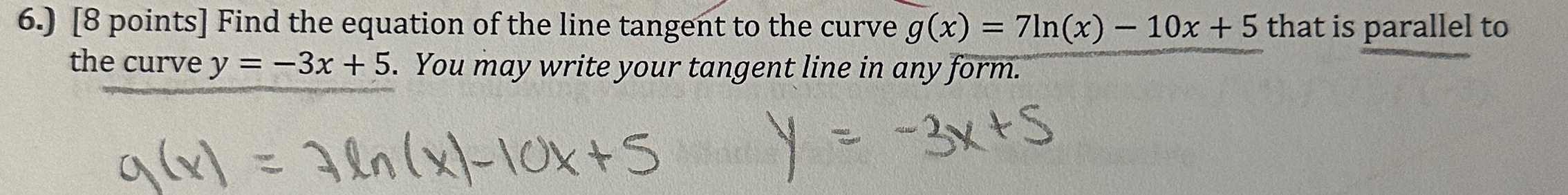 Solved 6.) [8 ﻿points] ﻿Find the equation of the line | Chegg.com