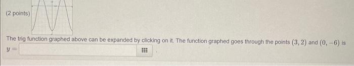 The trig function graphed above can be expanded by | Chegg.com