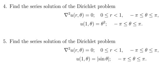 Solved 4. Find the series solution of the Dirichlet problem | Chegg.com