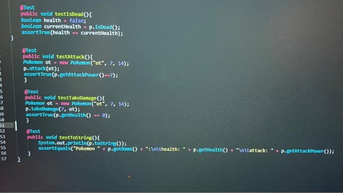 Solved public class Pokemon{ private int myHealth; /** | Chegg.com
