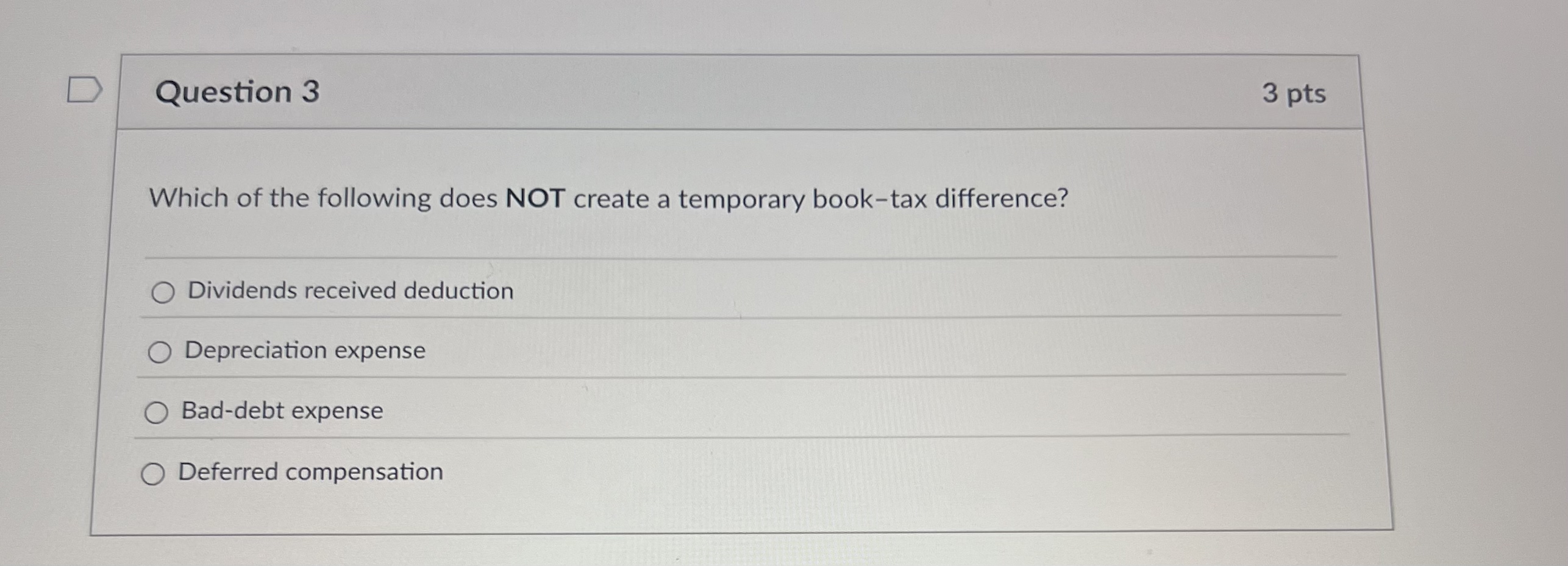 Solved Question 3Which of the following does NOT create a | Chegg.com