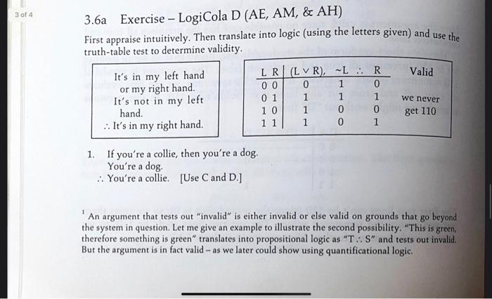 Solved 3 of 4 3.6a Exercise - LogiCola D (AE, AM, & AH) | Chegg.com