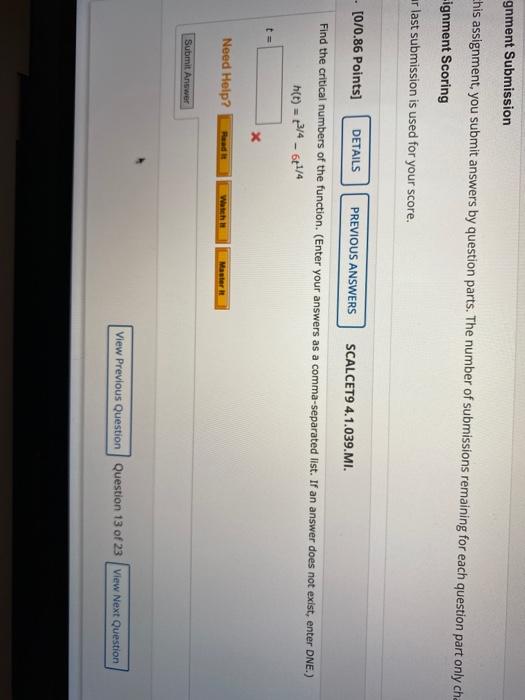 Solved gnment Submission this assignment, you submit answers | Chegg.com