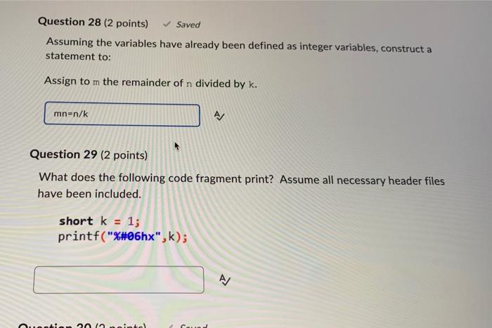 Solved Assuming the variables have already been defined as | Chegg.com