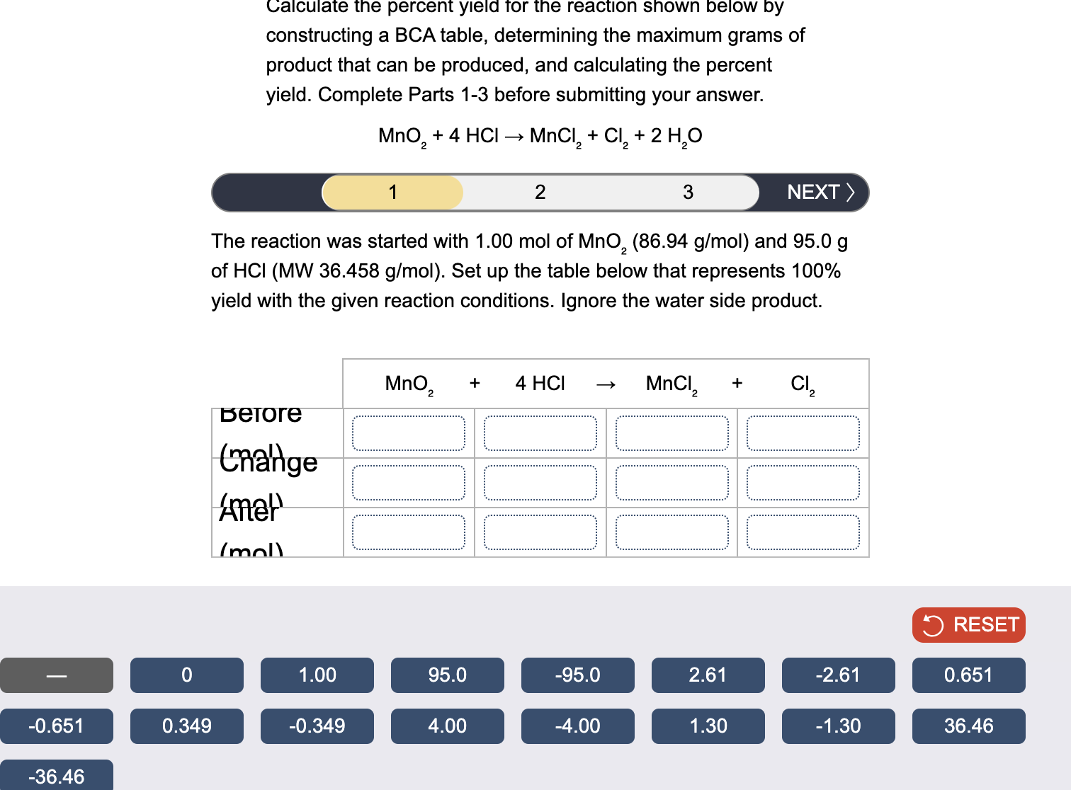 Solved Calculate the percent yield for the reaction shown | Chegg.com