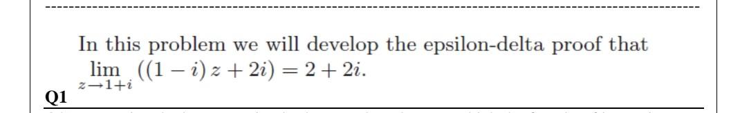 Solved In this problem we will develop the epsilon-delta | Chegg.com
