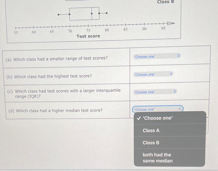 Solved Two geometry classes with the same number of students | Chegg.com