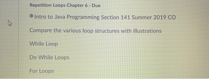 Solved Repetition Loops Chapter 6 - Due Intro to Java | Chegg.com