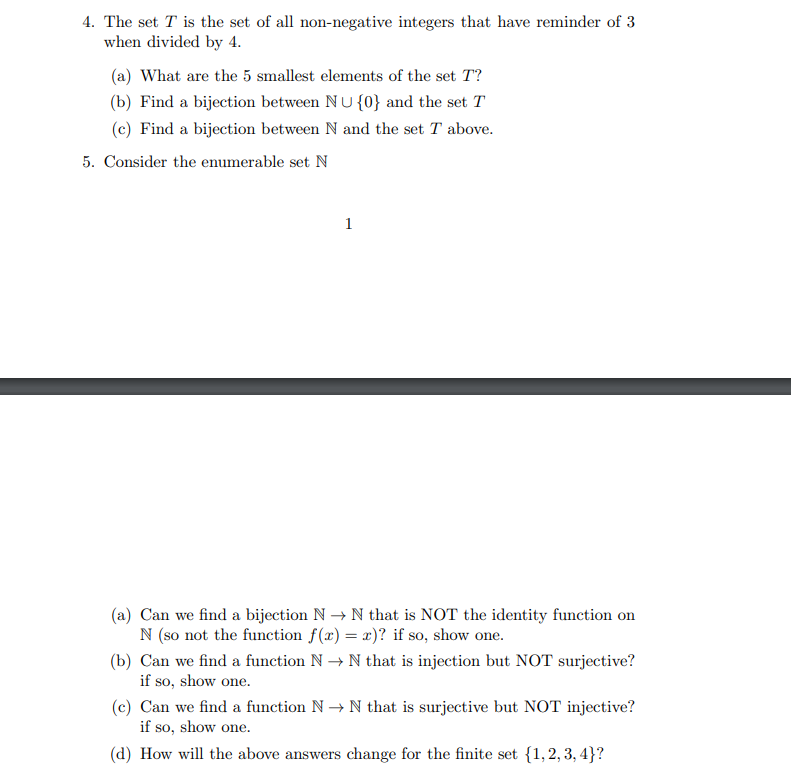 4. ﻿The set T ﻿is the set of all non-negative | Chegg.com