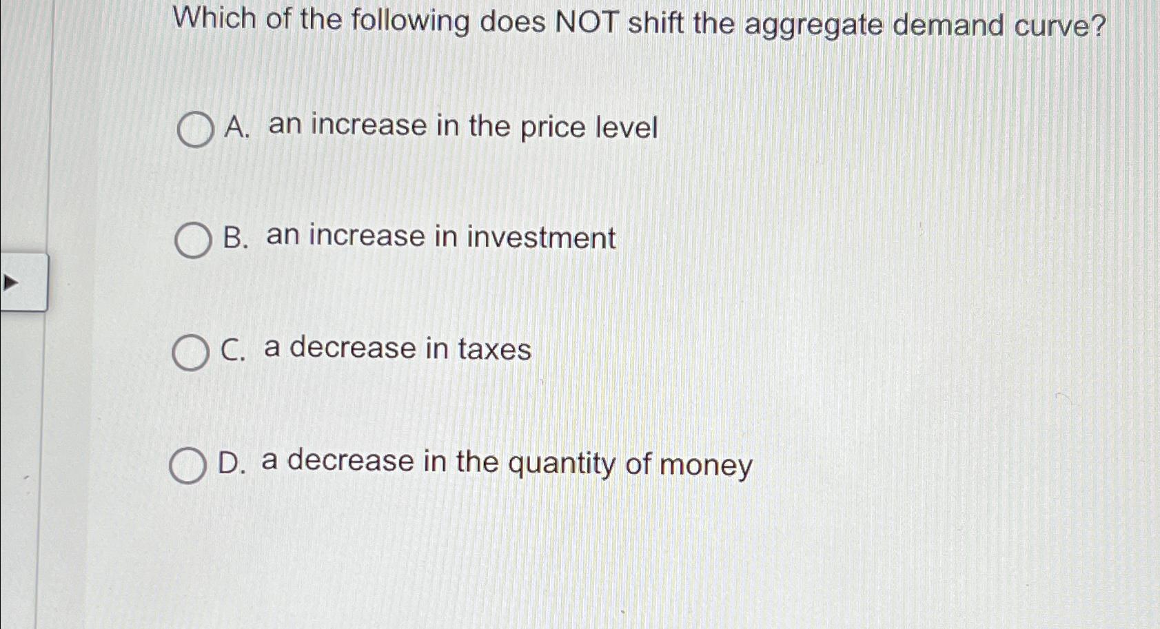 Solved Which of the following does NOT shift the aggregate | Chegg.com