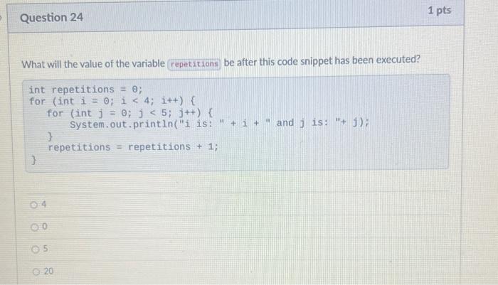 Solved Which Of The Following Code Segments Will Produce The 
