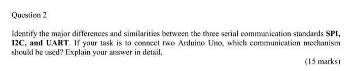 Solved Question 2 Identify the major differences and | Chegg.com