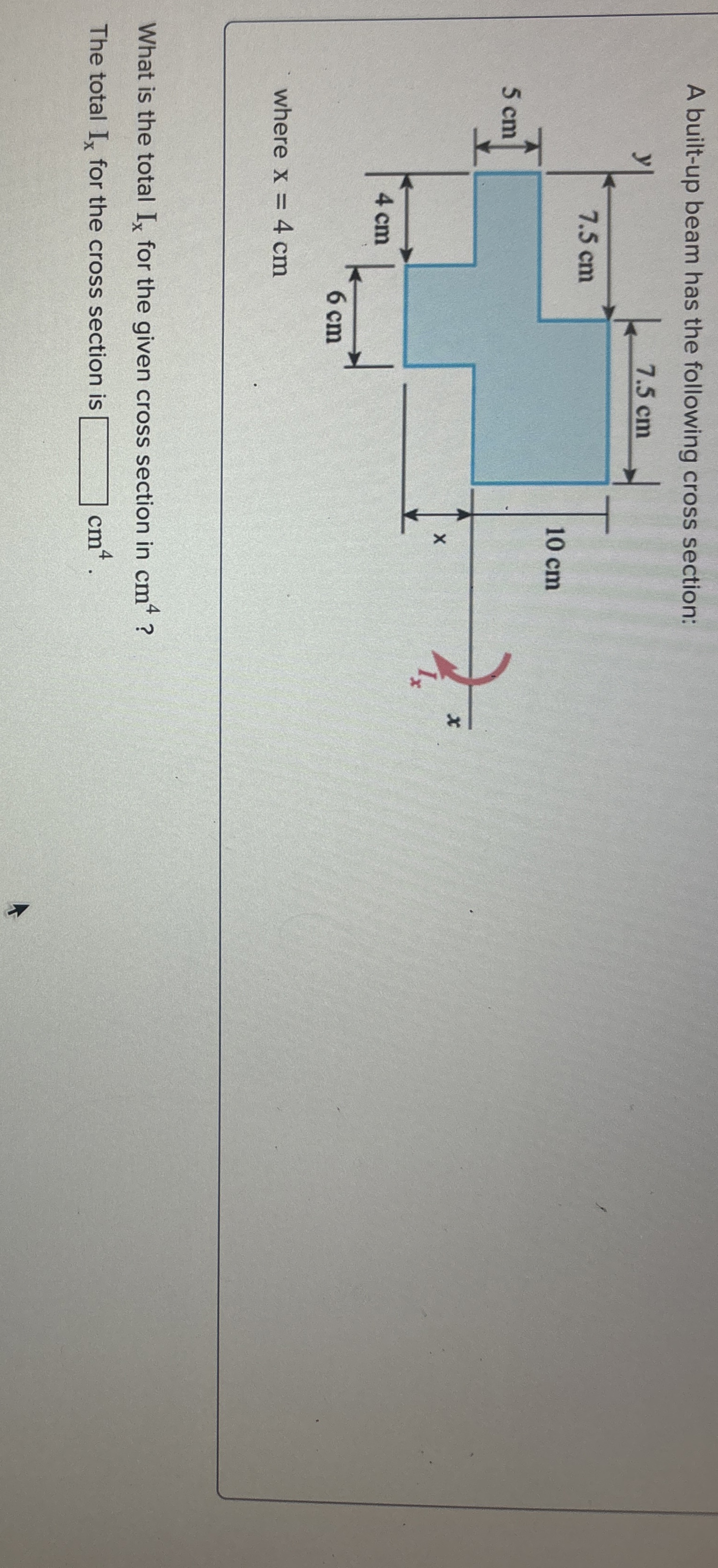 Solved A built-up beam has the following cross section:What | Chegg.com