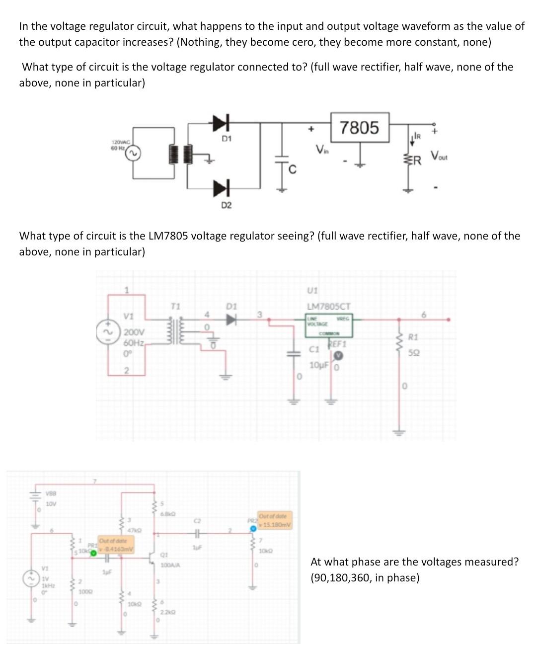 Solved In the voltage regulator circuit, what happens to the | Chegg.com