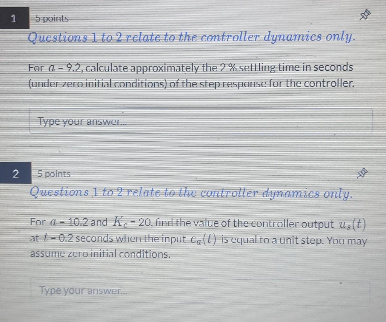 Solved a=9.2, calculate appr der zero initial conditio pe | Chegg.com