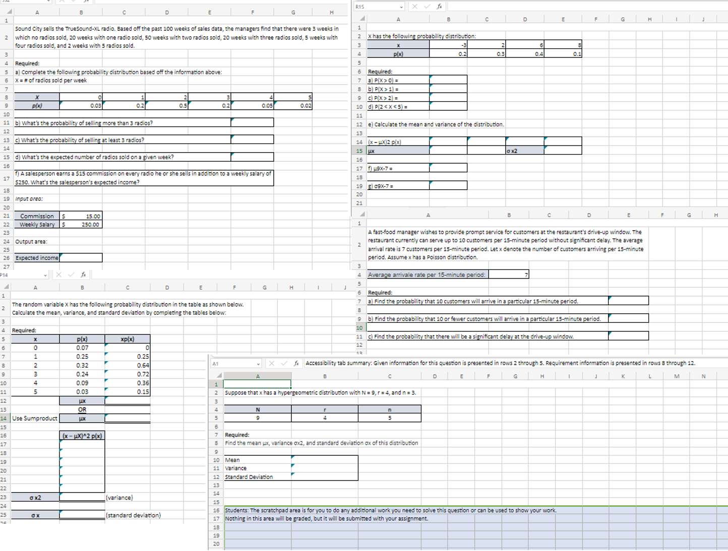 Solved PLEASE ANSWER EVERYTHING AND GIVE ME THE EXCEL | Chegg.com