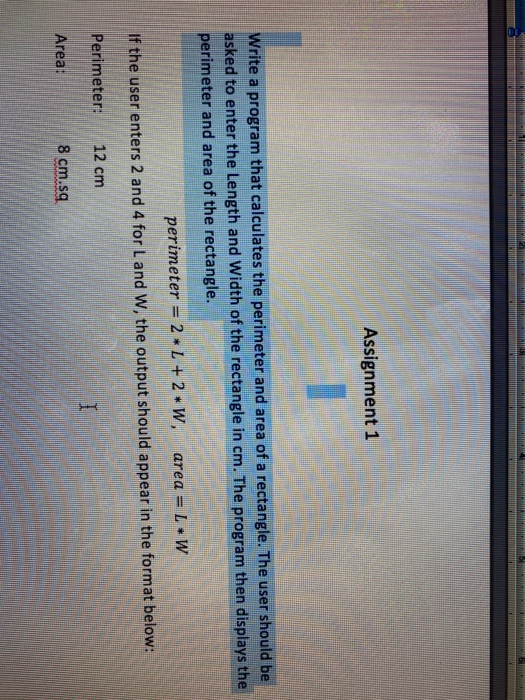 Solved Assignment 1 Write a program that calculates the | Chegg.com