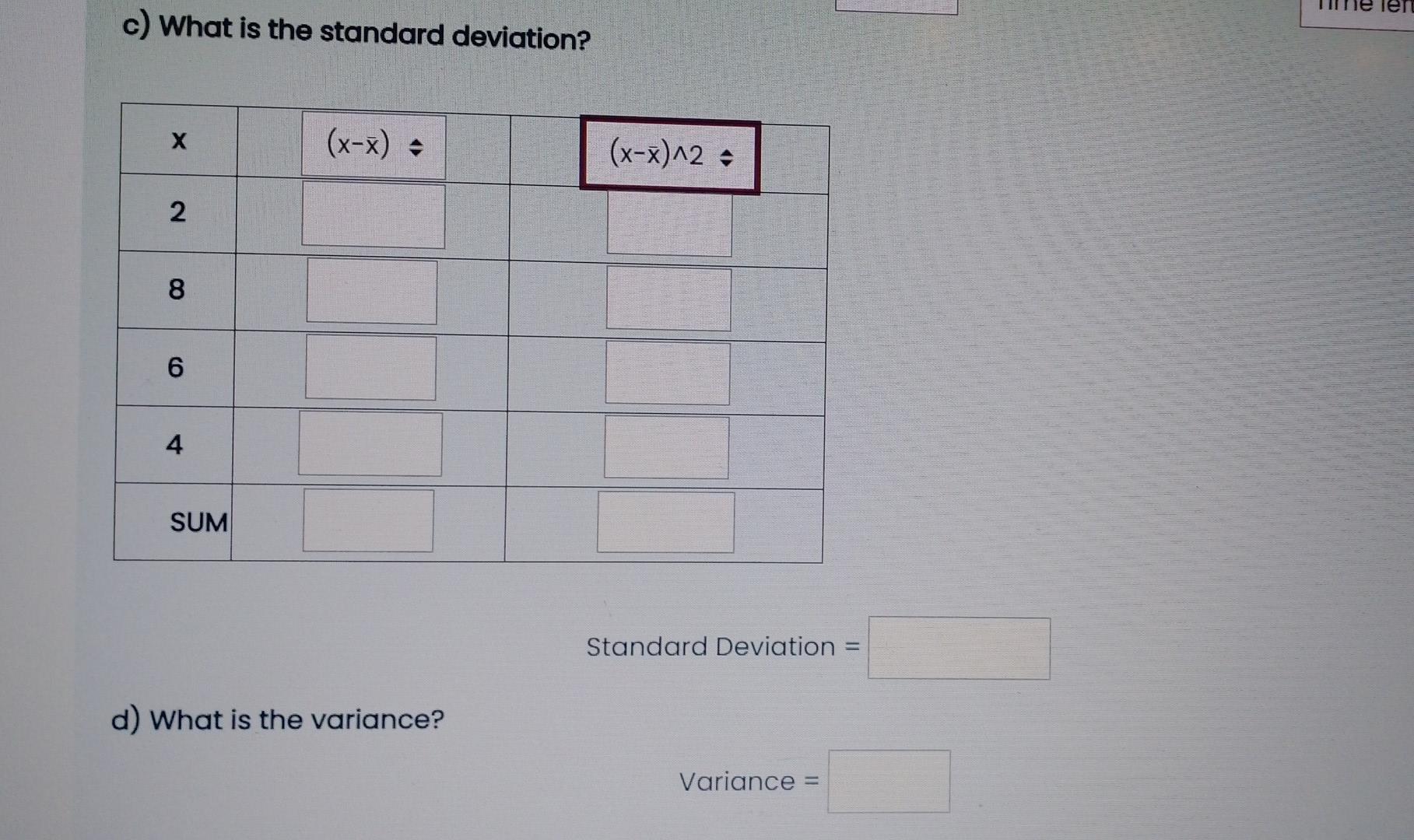 Solved Assume that the values \\( \\mathrm{x} \\) below, | Chegg.com