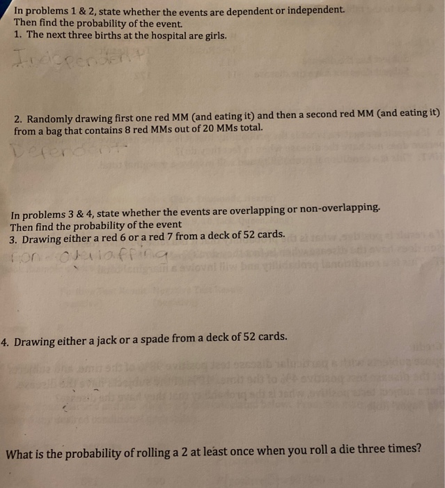 independent events probability