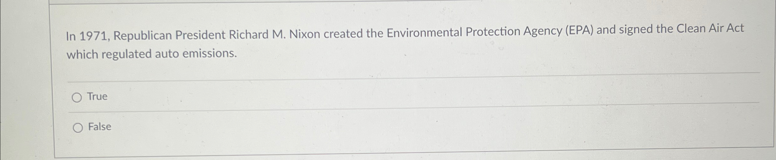 Solved In 1971, ﻿Republican President Richard M. ﻿Nixon | Chegg.com