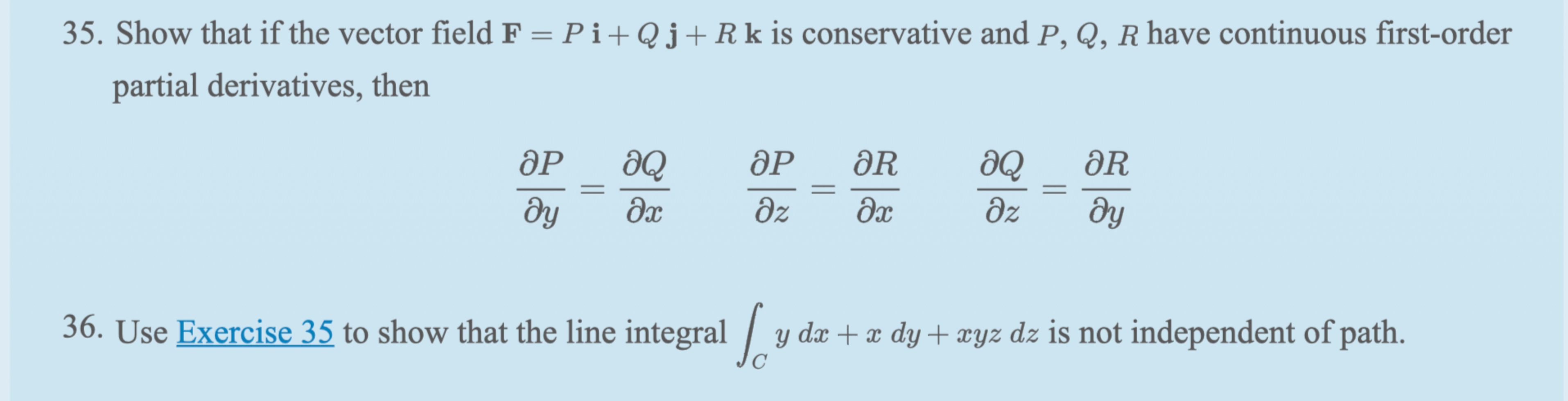 Solved Show that if the vector field F=Π+Qj+Rk ﻿is | Chegg.com