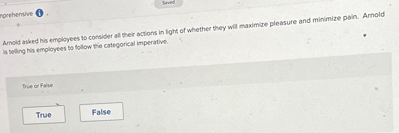 Solved Arnold asked his employees to consider all their | Chegg.com