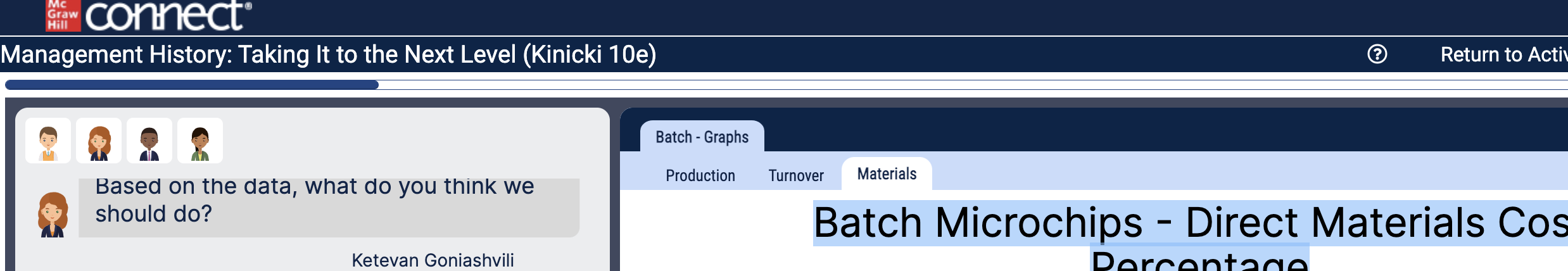 Solved connect"Management History: Taking It to the Next | Chegg.com