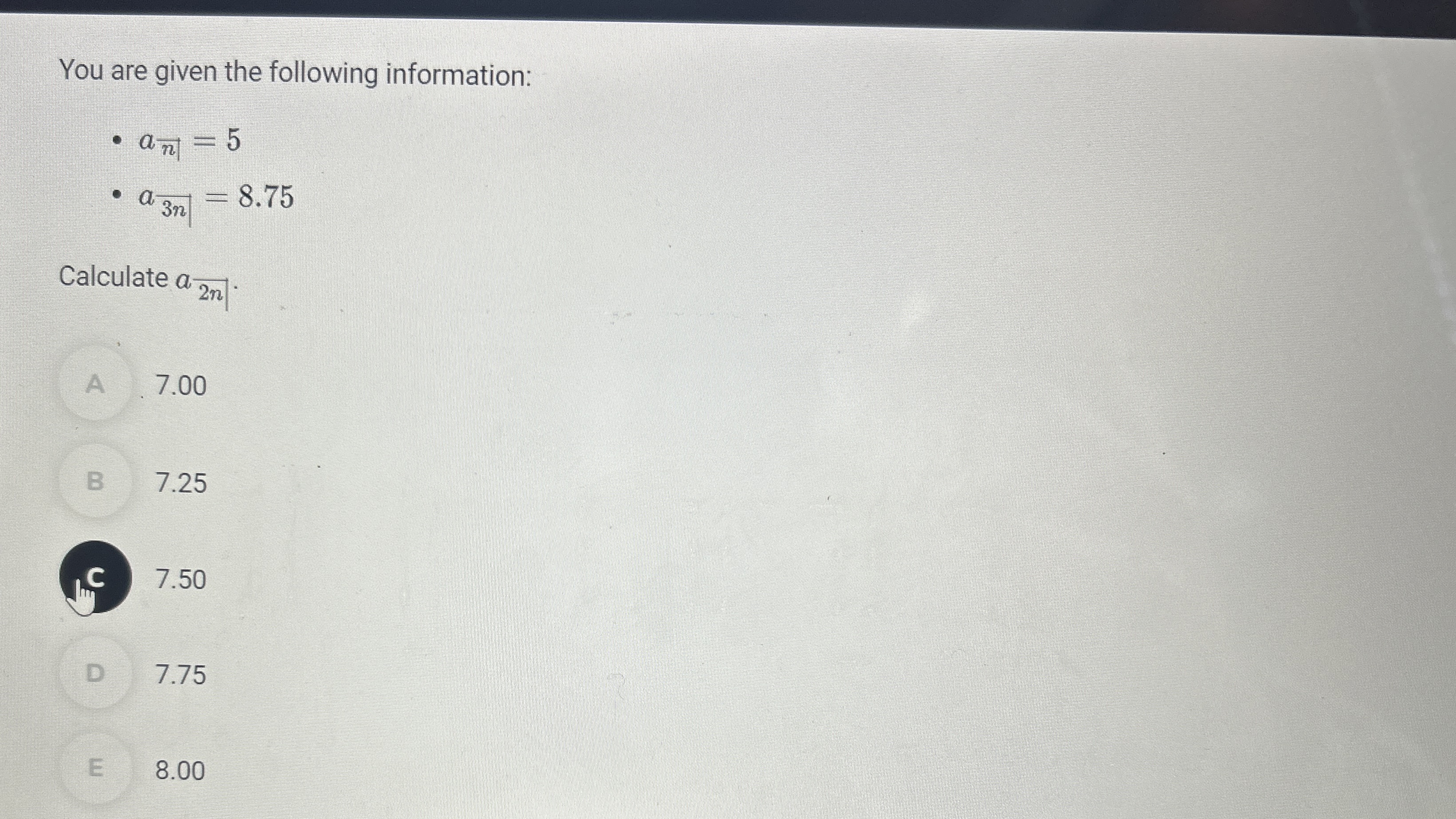 Solved You are given the following | Chegg.com