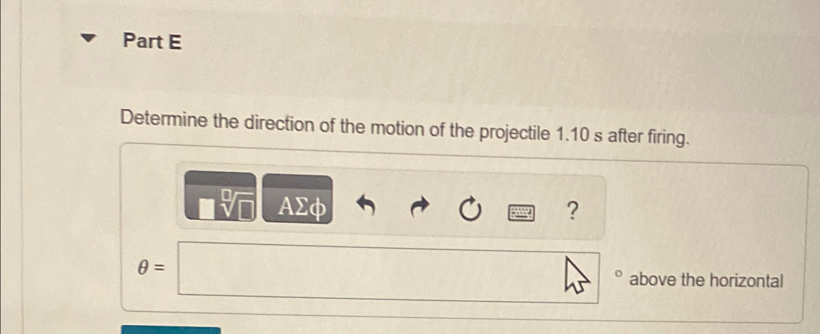 Solved A projectile is fired with an initial speed of 47.6ms | Chegg.com