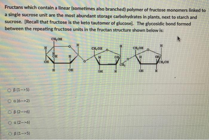 Fructose Linear Structure