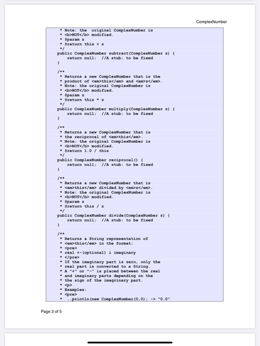 Solved Complexnumber Coe318 Lab 2 Complexnumber Objects