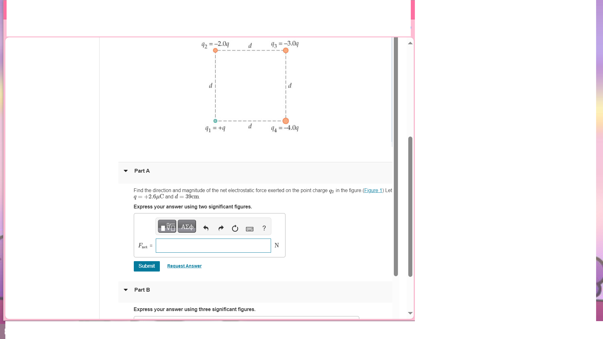 Solved Part AFind the direction and magnitude of the net | Chegg.com Solved Part AFind the direction and magnitude of the net | Chegg.com