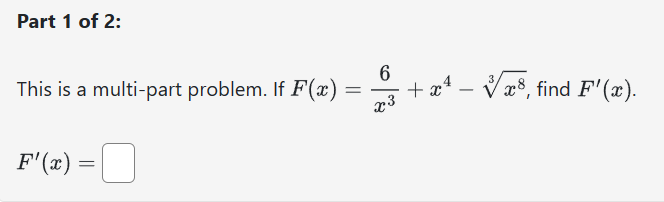 Solved Part 1 ﻿of 2:This is a multi-part problem. If | Chegg.com