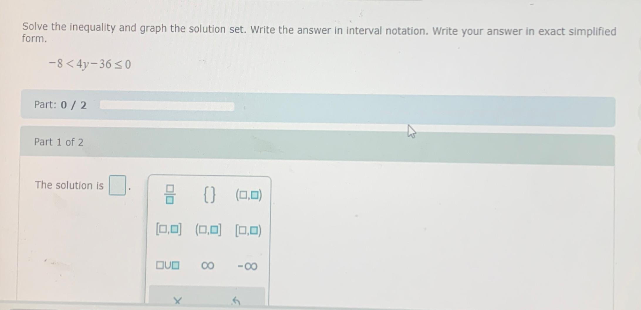 Solved Solve the inequality and graph the solution set. | Chegg.com
