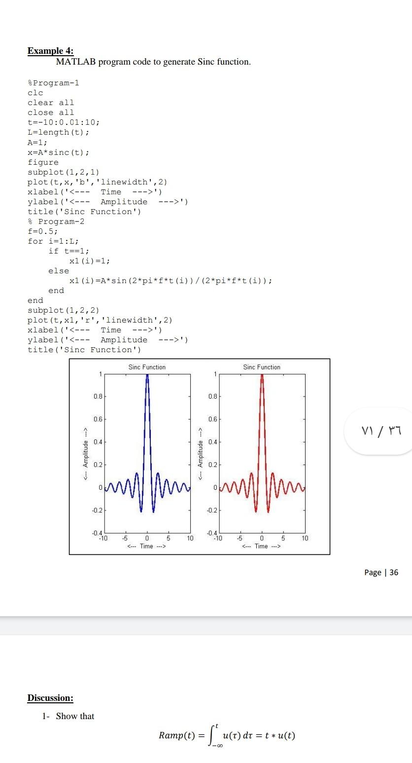Solved Experiment No. (5) Generation of Elementary Signals I | Chegg.com