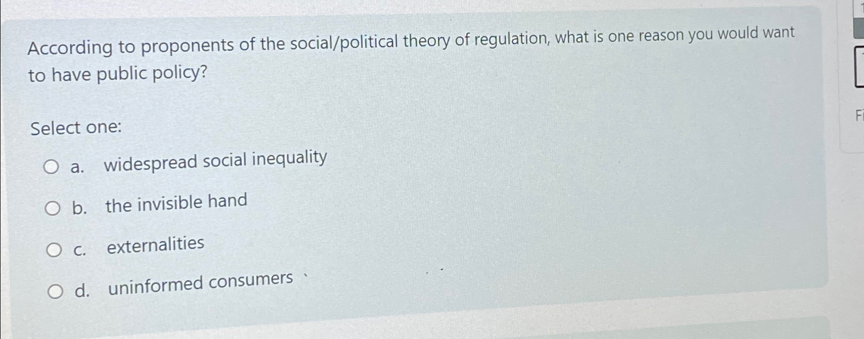 Solved According to proponents of the social/political | Chegg.com