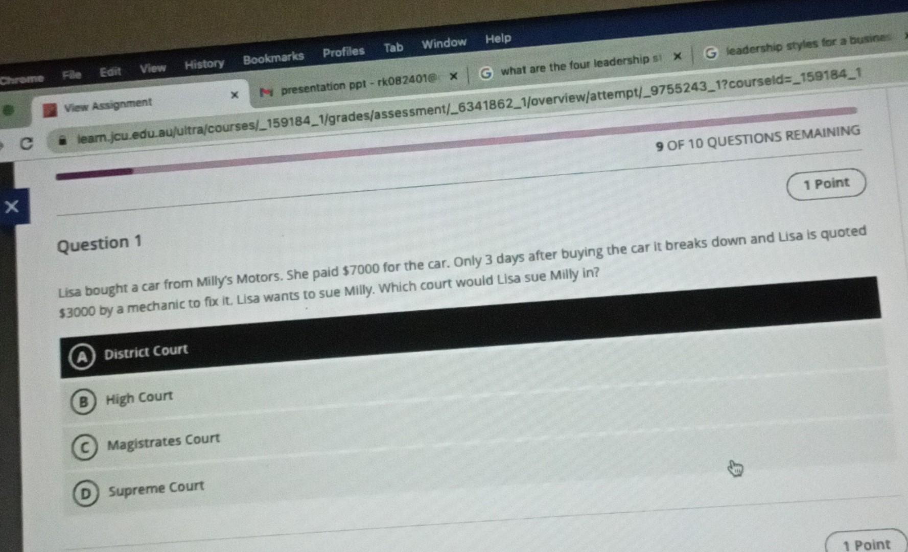 Solved View Window Tab Profiles Chrome File Edit History | Chegg.com