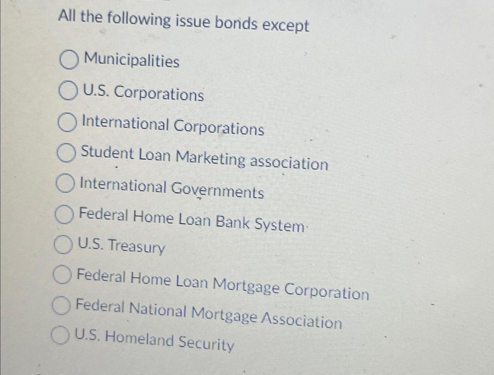 Solved All the following issue bonds | Chegg.com
