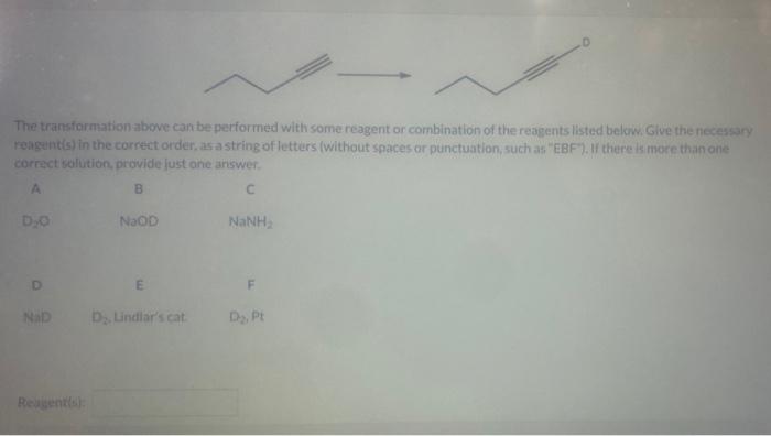 Solved Select suitable reagents to perform the following | Chegg.com