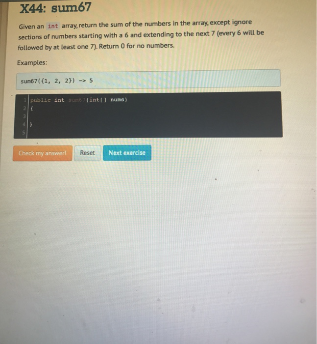 Solved codeworkout.cs.vt.edu/gym/exercises/40/practice? | Chegg.com