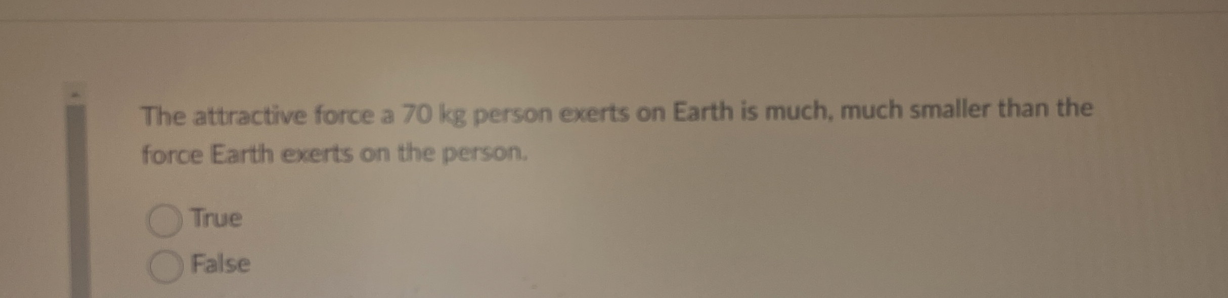 Solved The attractive force a 70 ﻿kg person exerts on Earth | Chegg.com