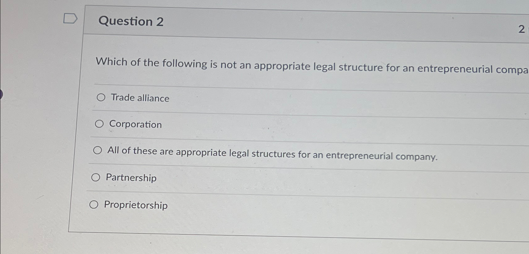 Solved Question 22Which of the following is not an | Chegg.com