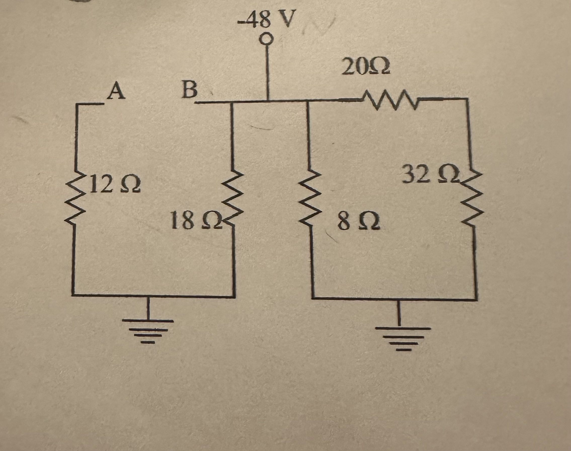 Solved find thevenins equivalent between points A and B in | Chegg.com
