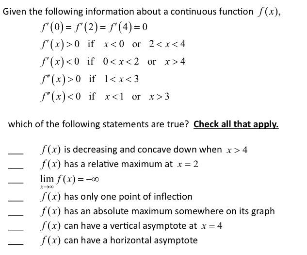 Solved Given the following information about a continuous | Chegg.com