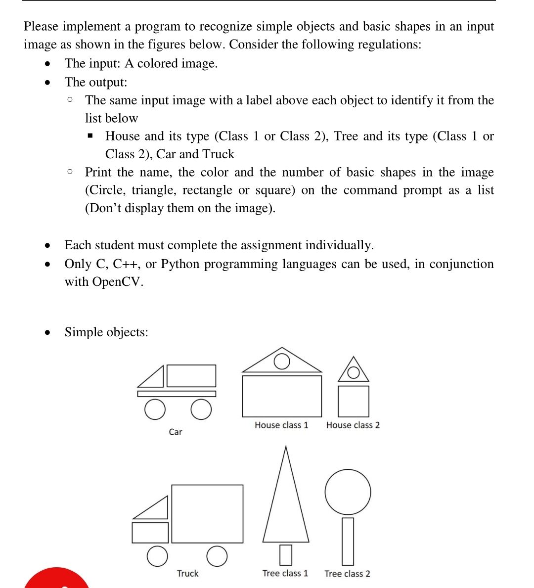 Solved Please implement a program to recognize simple | Chegg.com