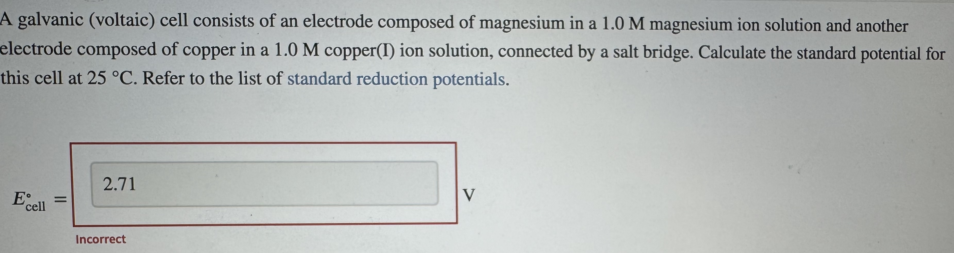 Solved A galvanic (voltaic) ﻿cell consists of an electrode | Chegg.com