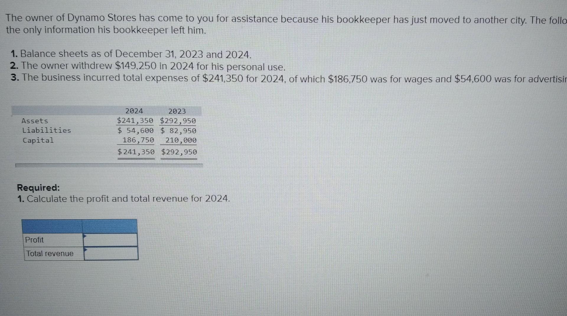 Solved The owner of Dynamo Stores has come to you for | Chegg.com