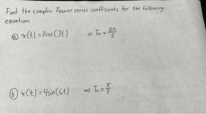 Solved Find the complex Fourier series coefficients for the | Chegg.com